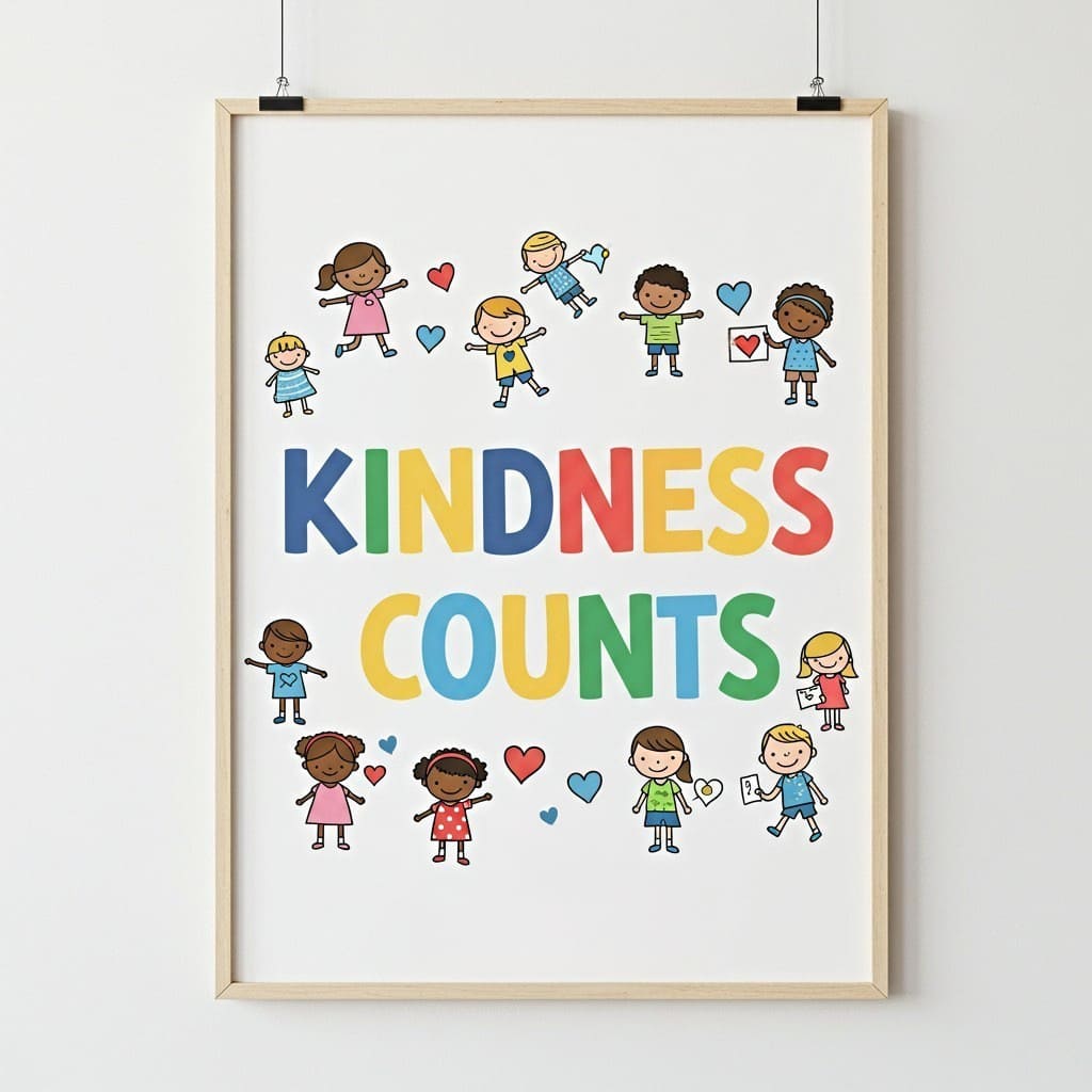 Children Kindness Counts Poster with Lesson Plan Kit | Class Creations