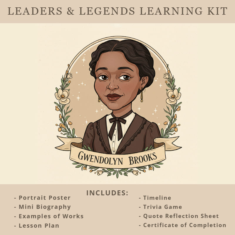 Gwendolyn Brooks – Leaders & Legends Learning Kit | Class Creations