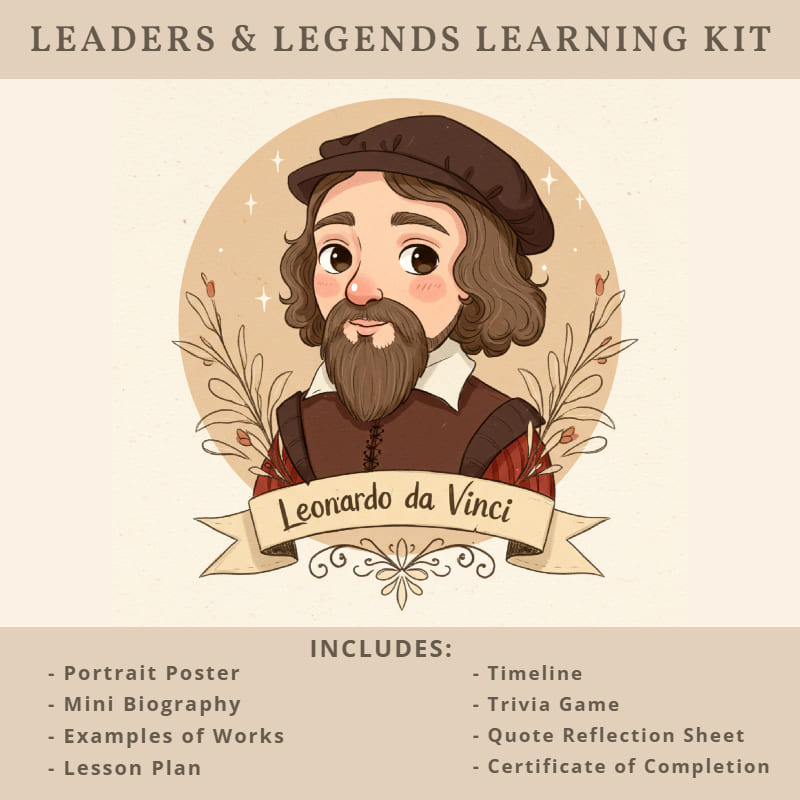 Leonardo Da Vinci – Leaders & Legends Learning Kit | Class Creations