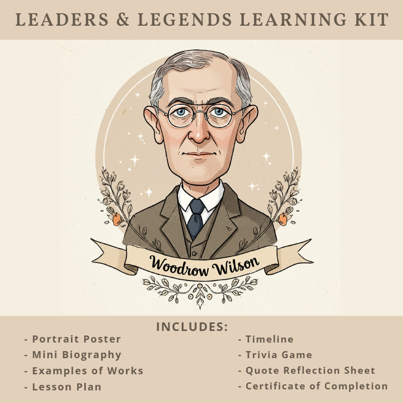 Woodrow Wilson – Leaders & Legends Learning Kit | Class Creations