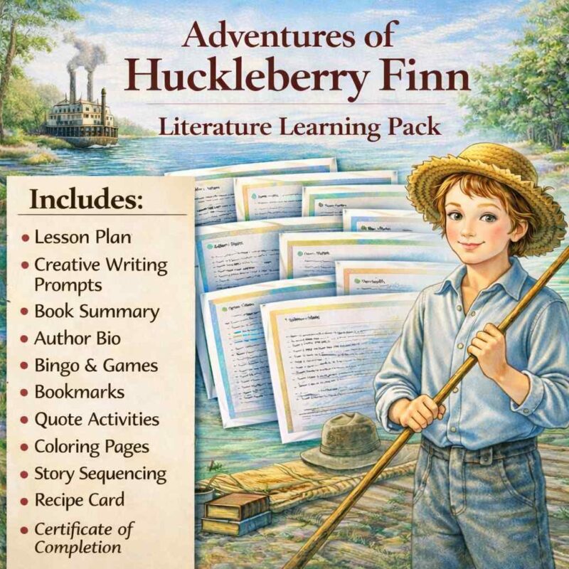 Adventures of Huckleberry Finn Literature Learning Pack | Class Creations